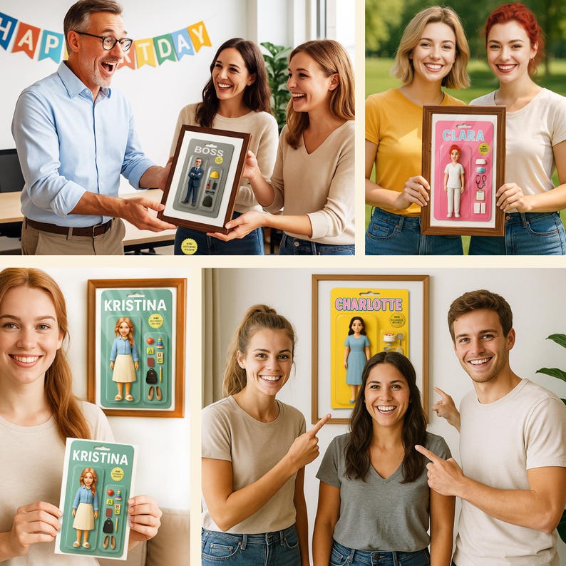 Custom 3D Toy Figure, Personalized Action Figure Portrait for Gift ...