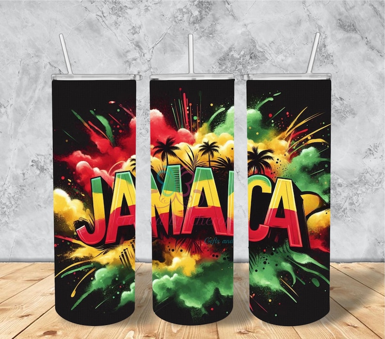 Jamaica Tumbler PNG, Colorful Design (digital Download) - Etsy
