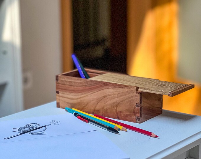 Woodworking Plans Sliding Lid Pencil Box - Etsy Australia