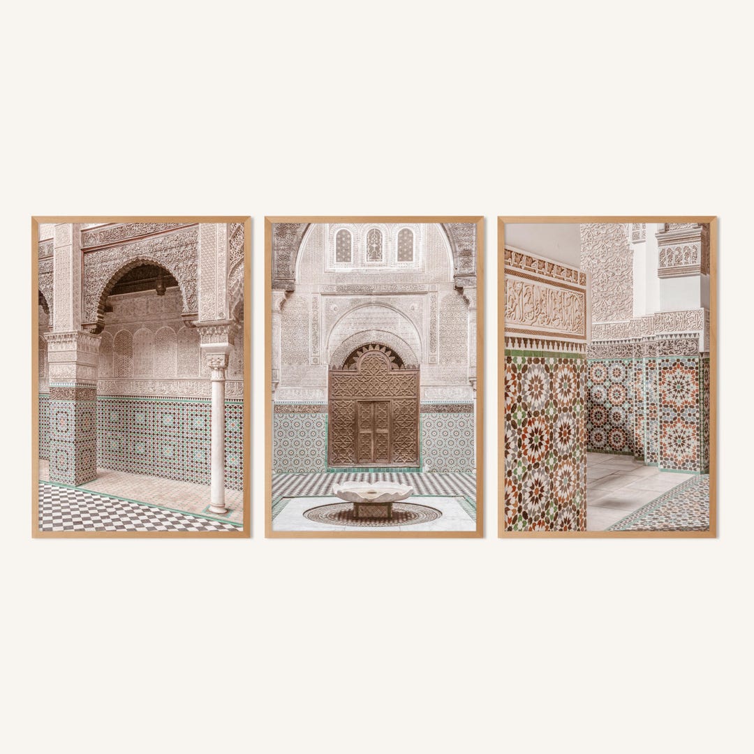 Moroccan Print Set of 3, Bohemian Wall Art, Boho Printable Door Photos ...