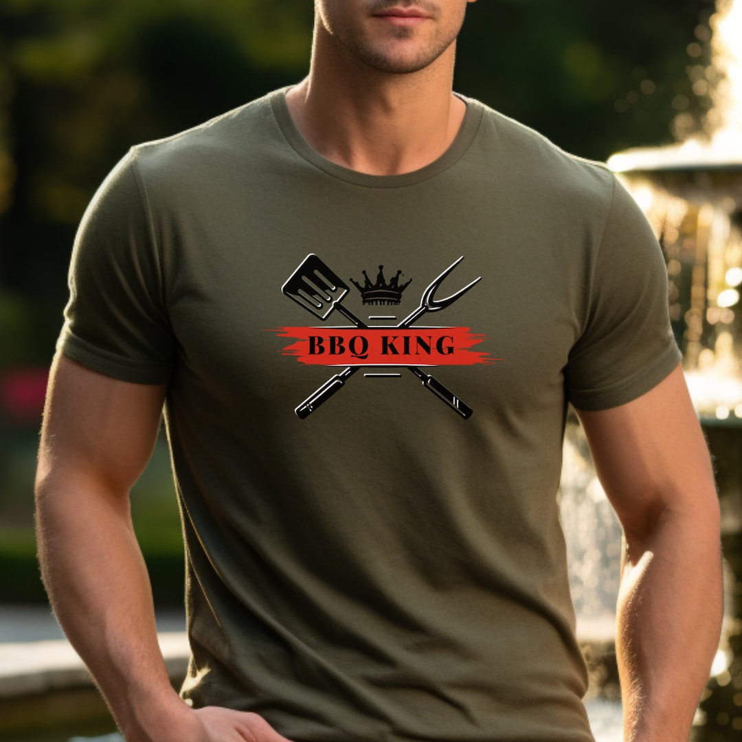 BBQ King Shirt, Funny Barbecue T-shirt, Funny BBQ Shirt, Humor Cooking ...