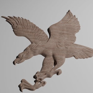 Eagle 3D Model for CNC STL File - Etsy