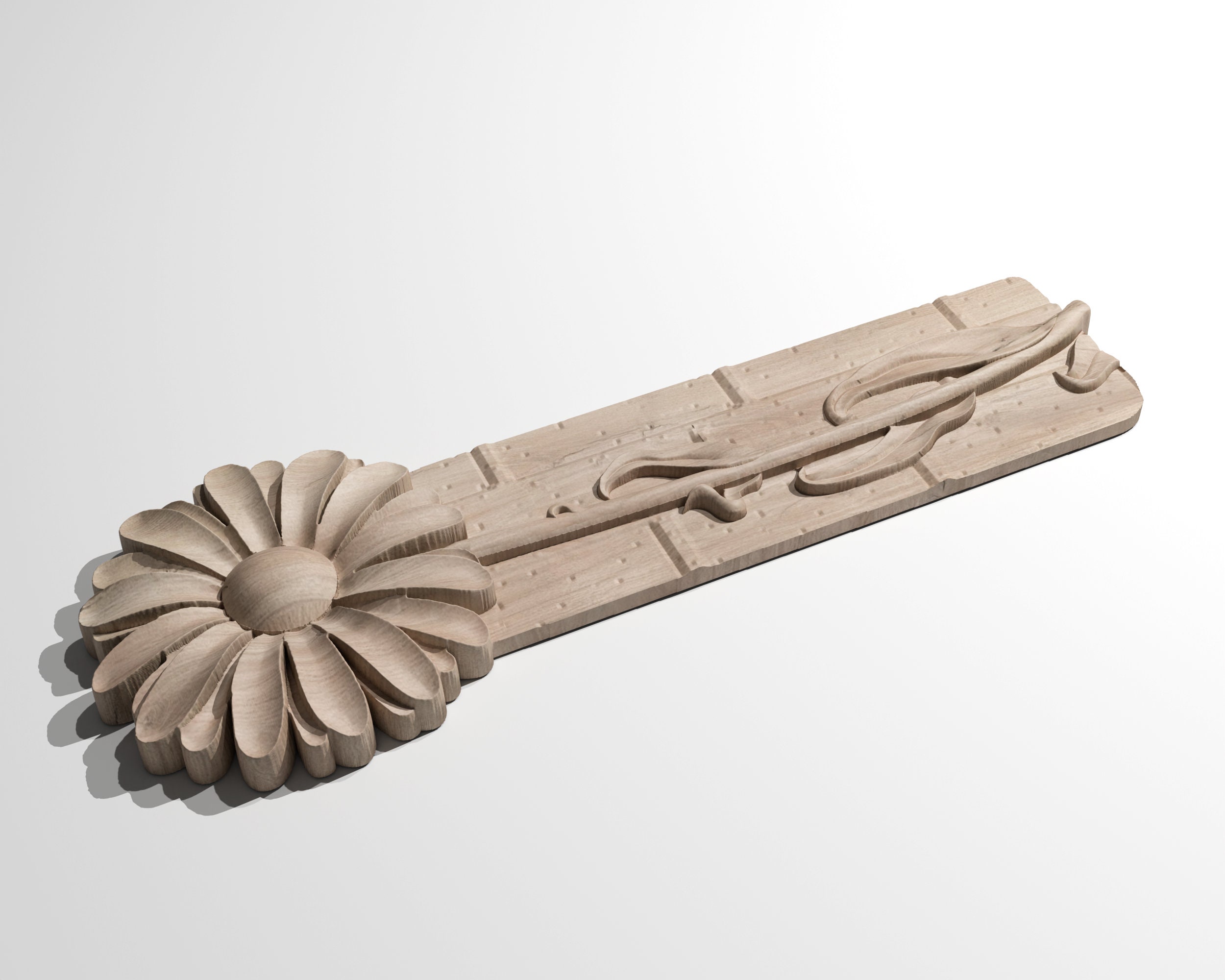 Flower 3D Model for CNC STL File - Etsy