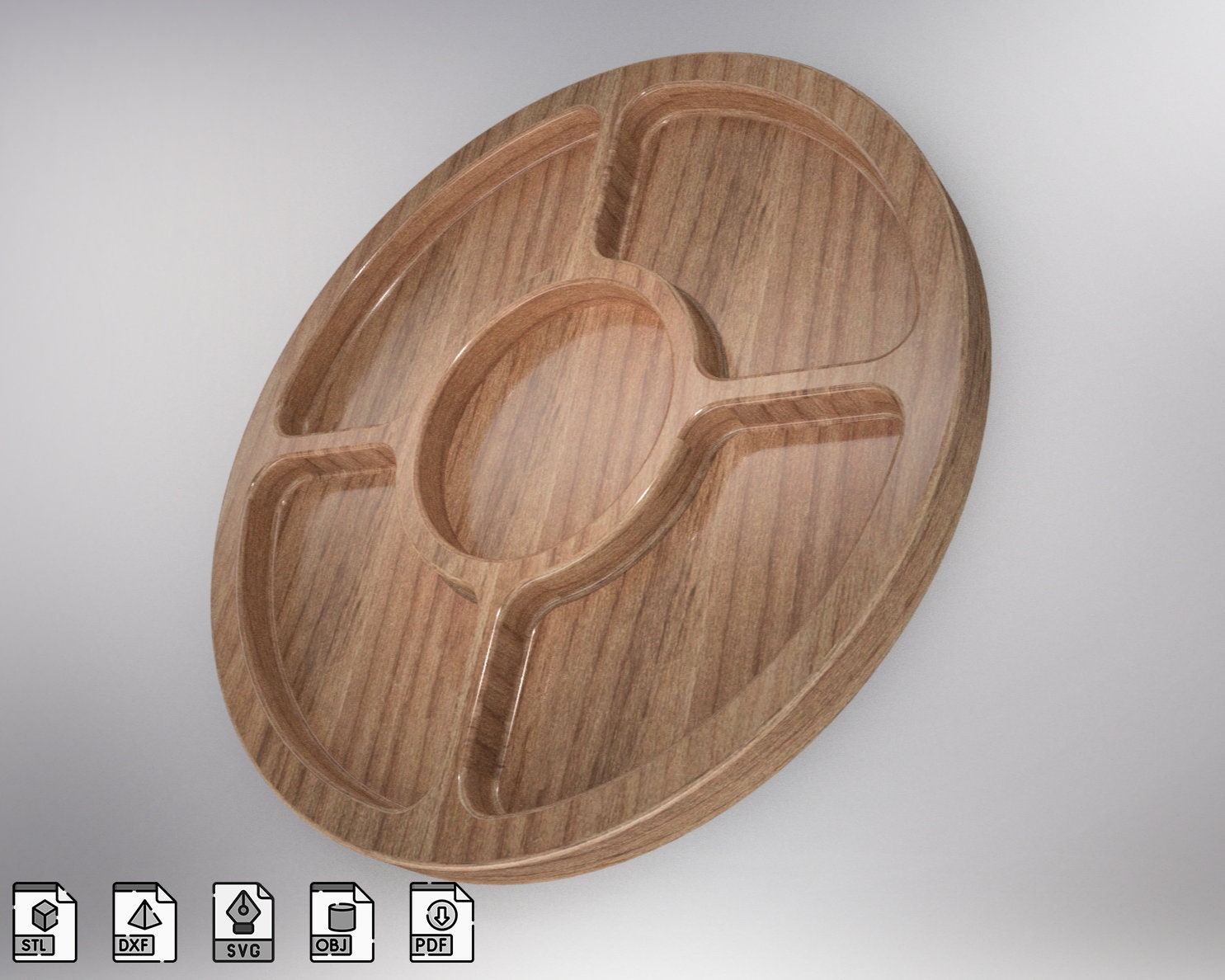 10 PCS Serving Plate 3D Model for CNC (stl, Dxf, Eps,obj,crv) - Etsy