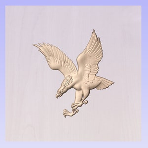 Eagle 3D Model for CNC STL File - Etsy