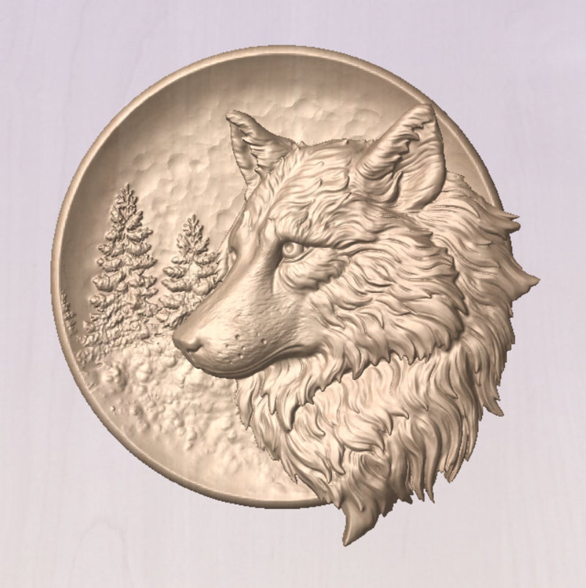 Wolf 3D Model for CNC STL File - Etsy