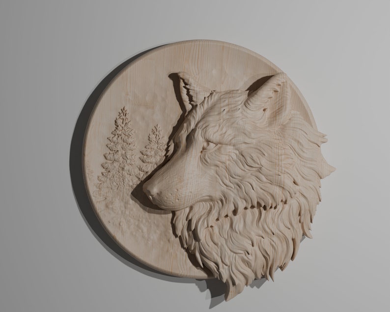 Wolf 3D Model for CNC STL File - Etsy