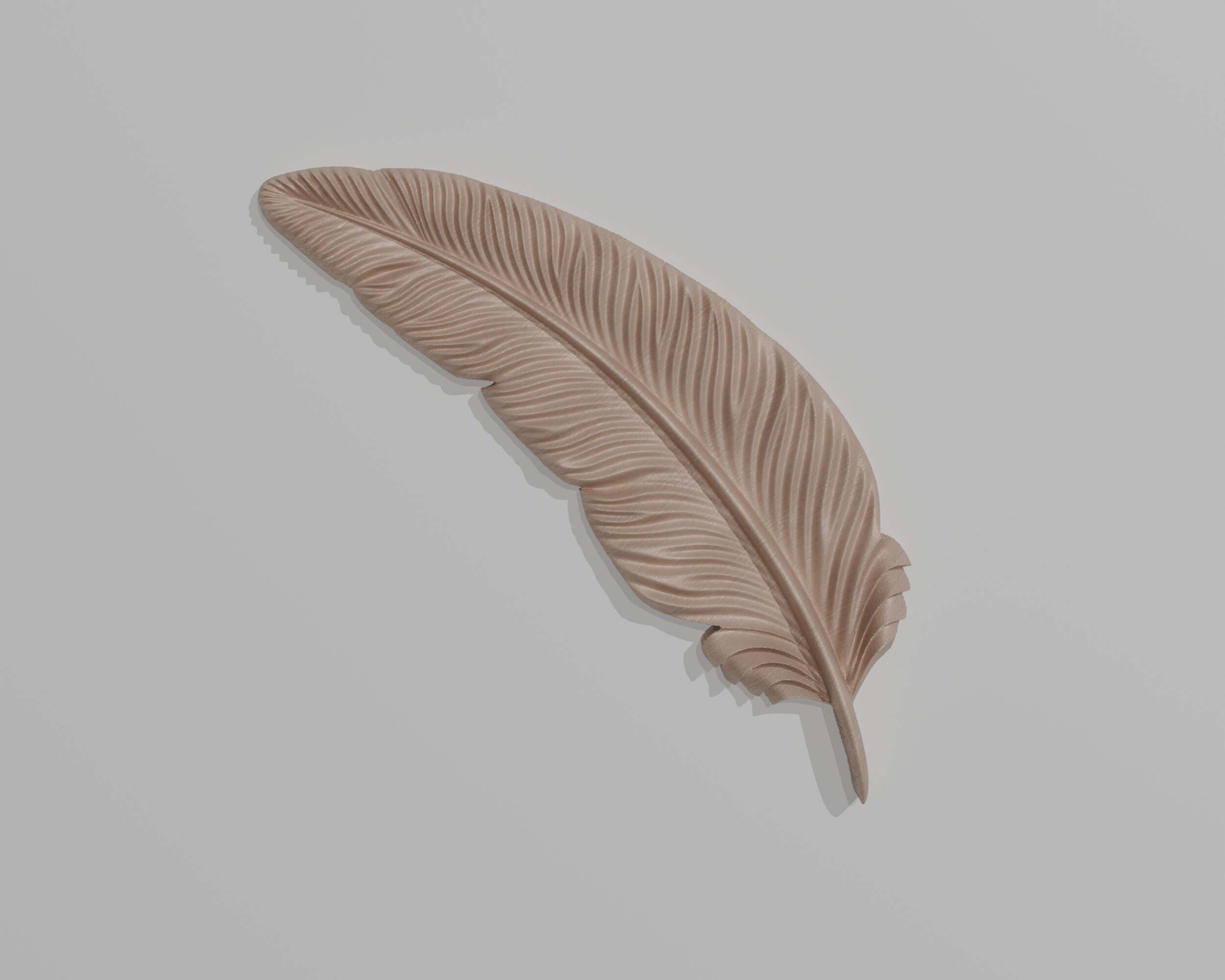 Feather 3D Model for CNC STL File - Etsy