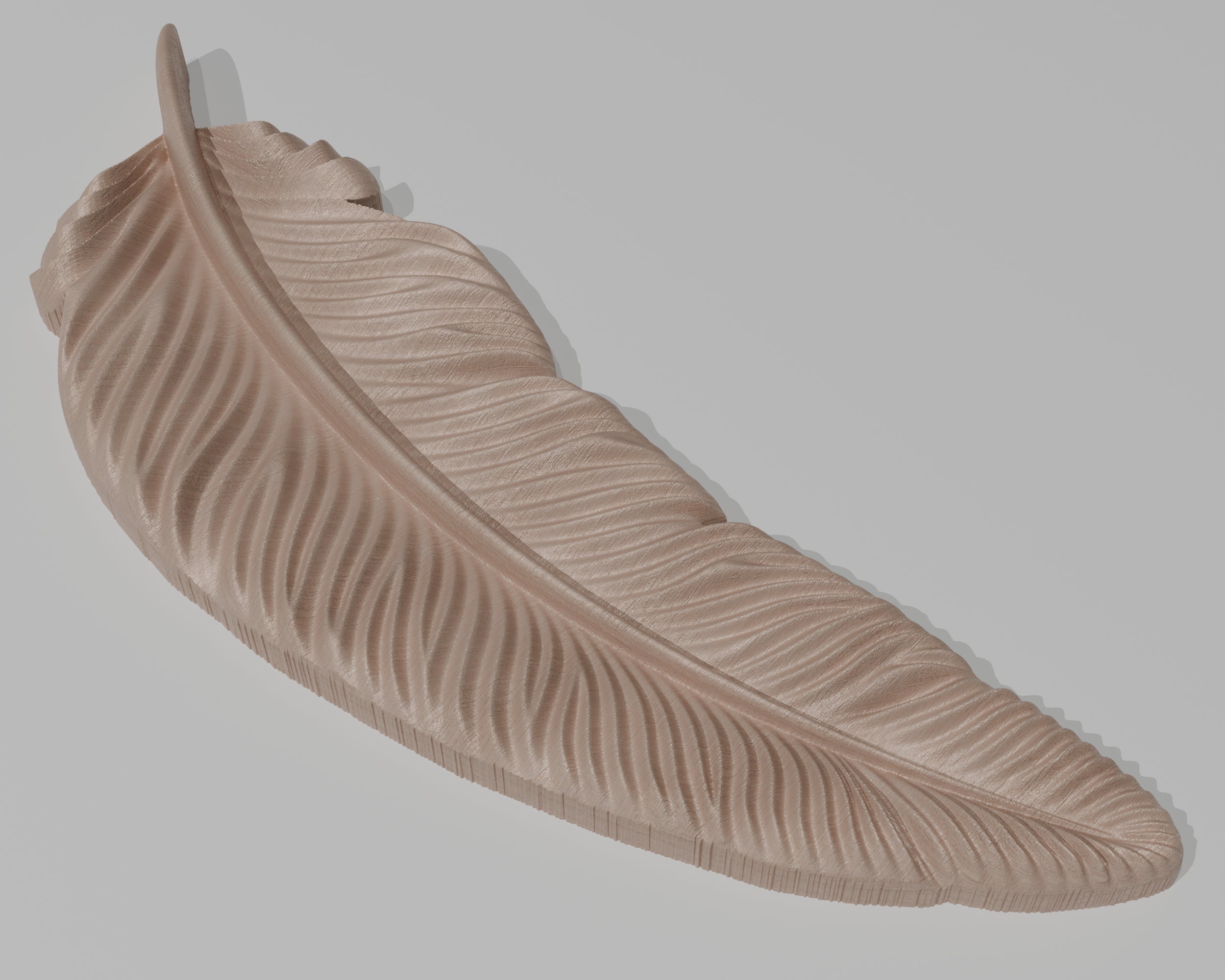 Feather 3D Model for CNC STL File - Etsy
