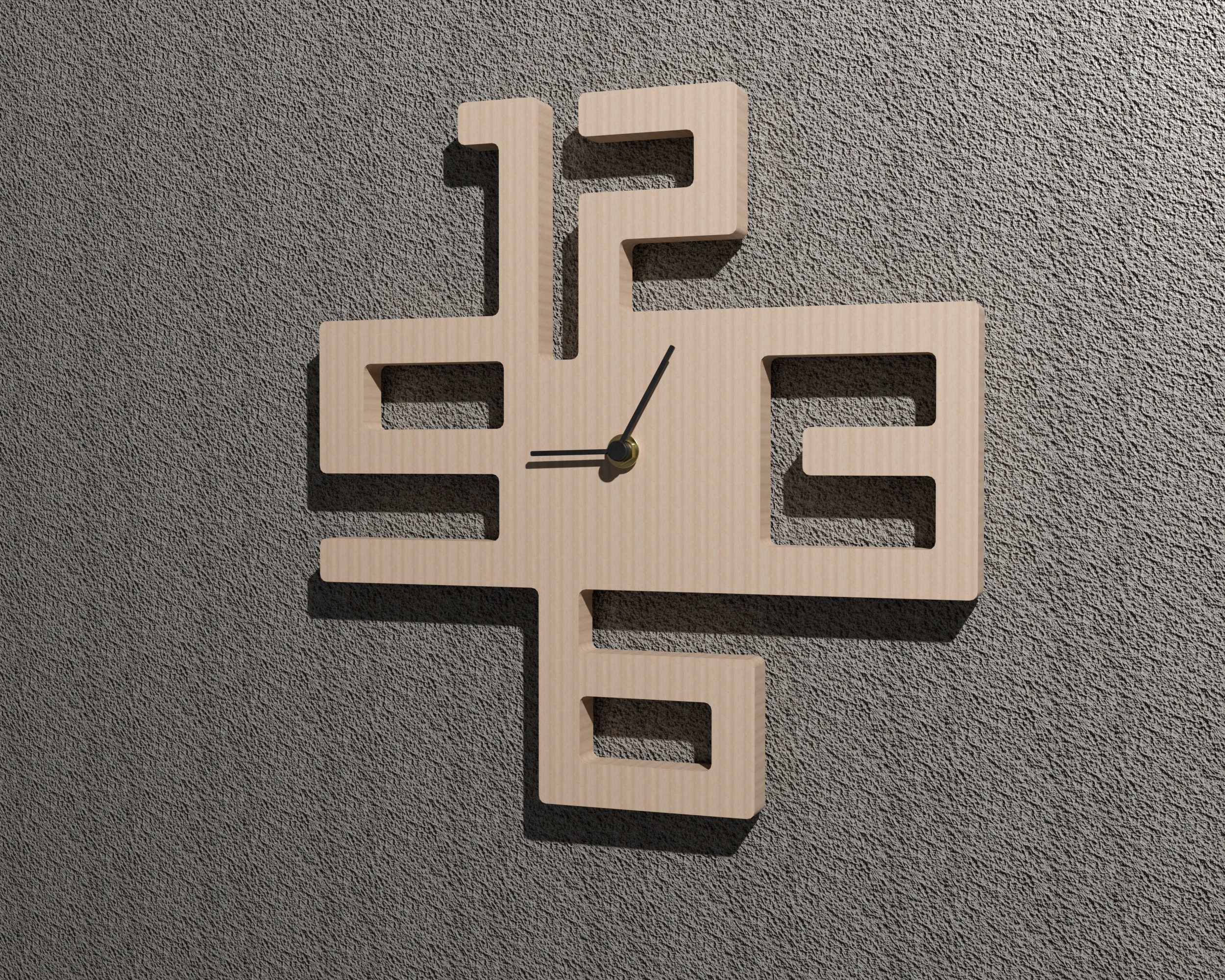 Wall Clock 3D Model for CNC (stl, Dxf, Eps,svg,ai,obj,crv) - Etsy