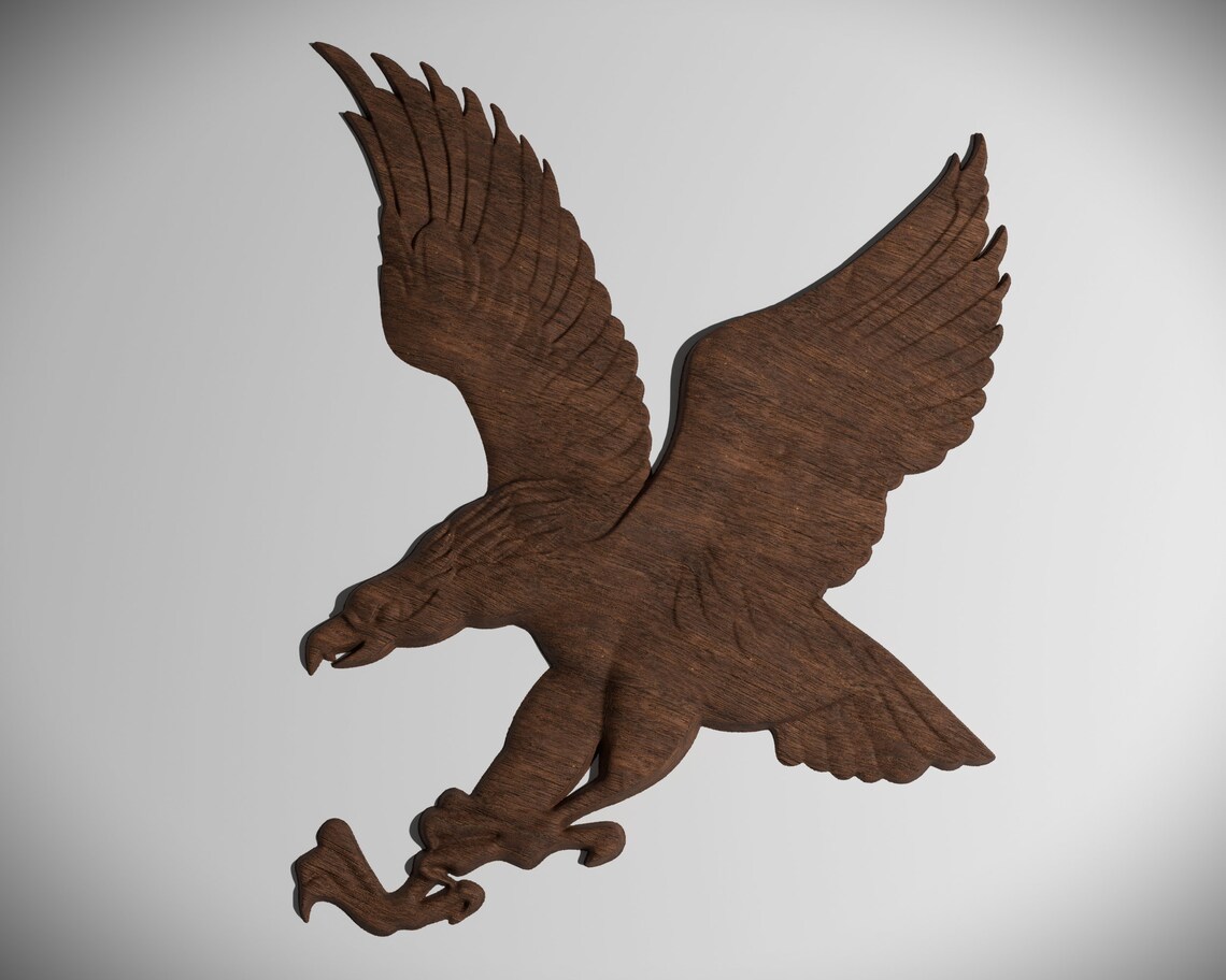 Eagle 3D Model for CNC STL File - Etsy