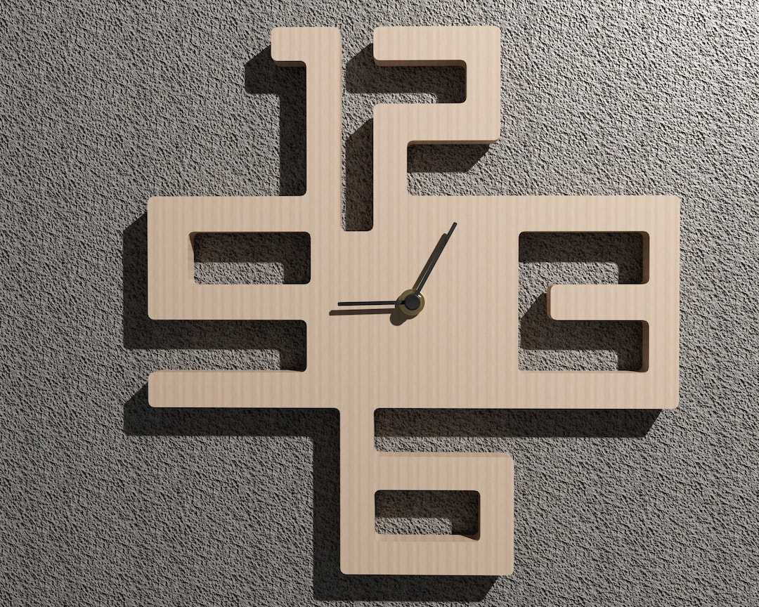 Wall Clock 3D Model for CNC (stl, Dxf, Eps,svg,ai,obj,crv) - Etsy