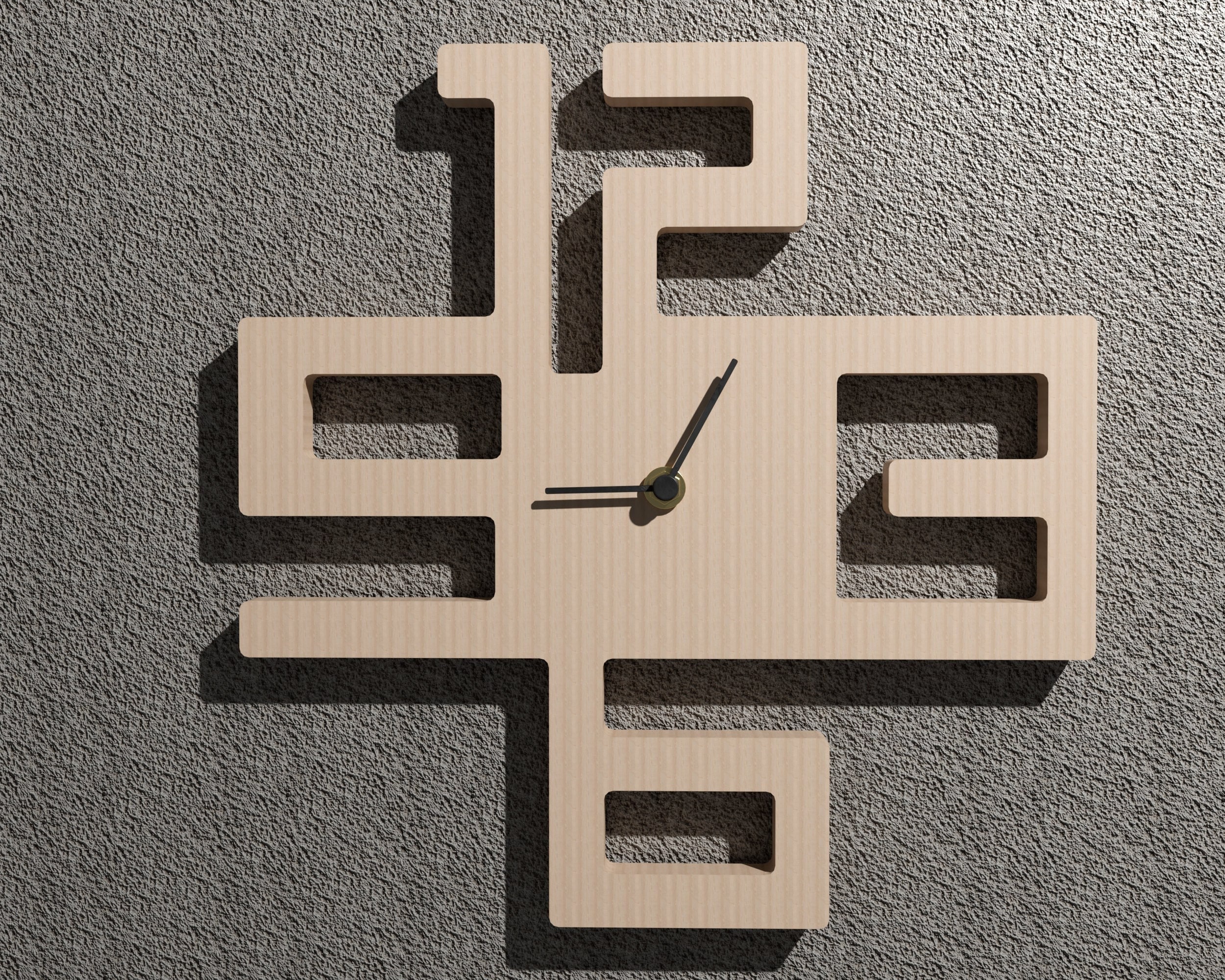 Wall Clock 3D Model for CNC (stl, Dxf, Eps,svg,ai,obj,crv) - Etsy