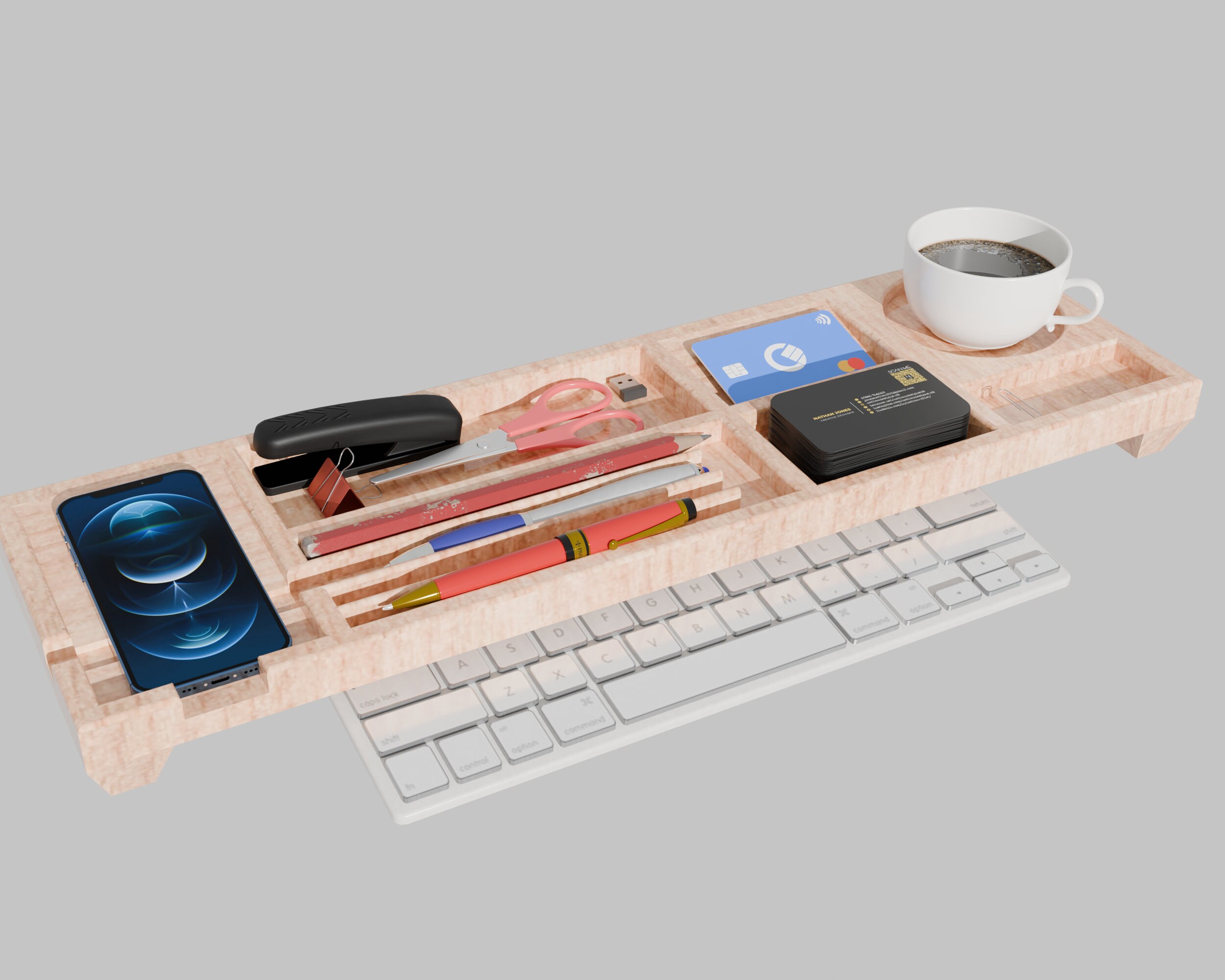 Wooden Table Organizer 3D Model for CNC (stl, Dxf, Eps,obj,crv) - Etsy