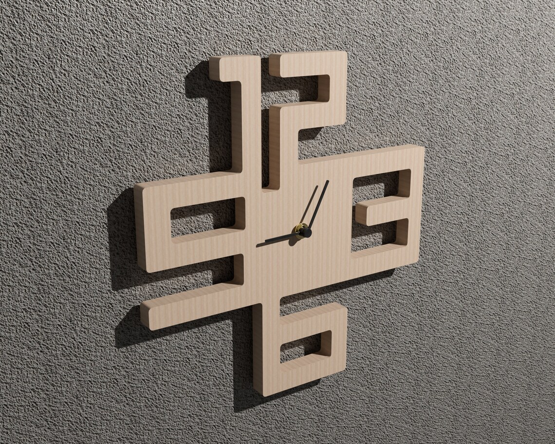 Wall Clock 3D Model for CNC (stl, Dxf, Eps,svg,ai,obj,crv) - Etsy