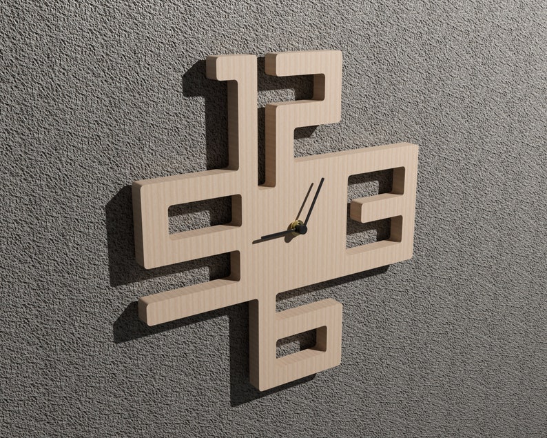 Wall Clock 3D Model for CNC (stl, Dxf, Eps,svg,ai,obj,crv) - Etsy