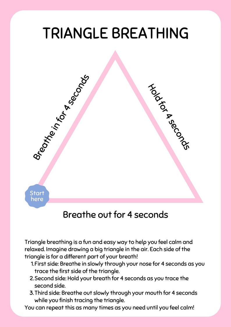 Breathing Exercise Visuals for Kids Digital Download - Etsy