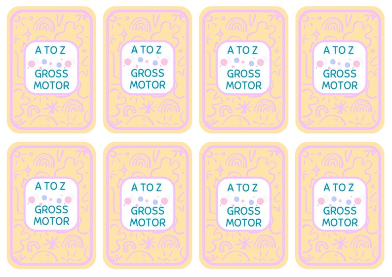 A to Z Gross Motor Skills Activity Cards – Fun Movement Exercises for ...