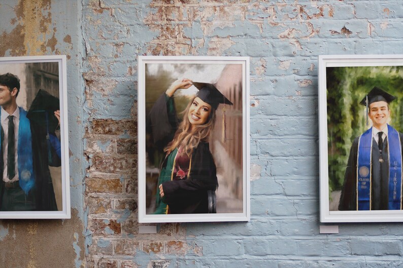 Custom Graduation Portrait, Graduation Gift , Custom Graduation Oil ...
