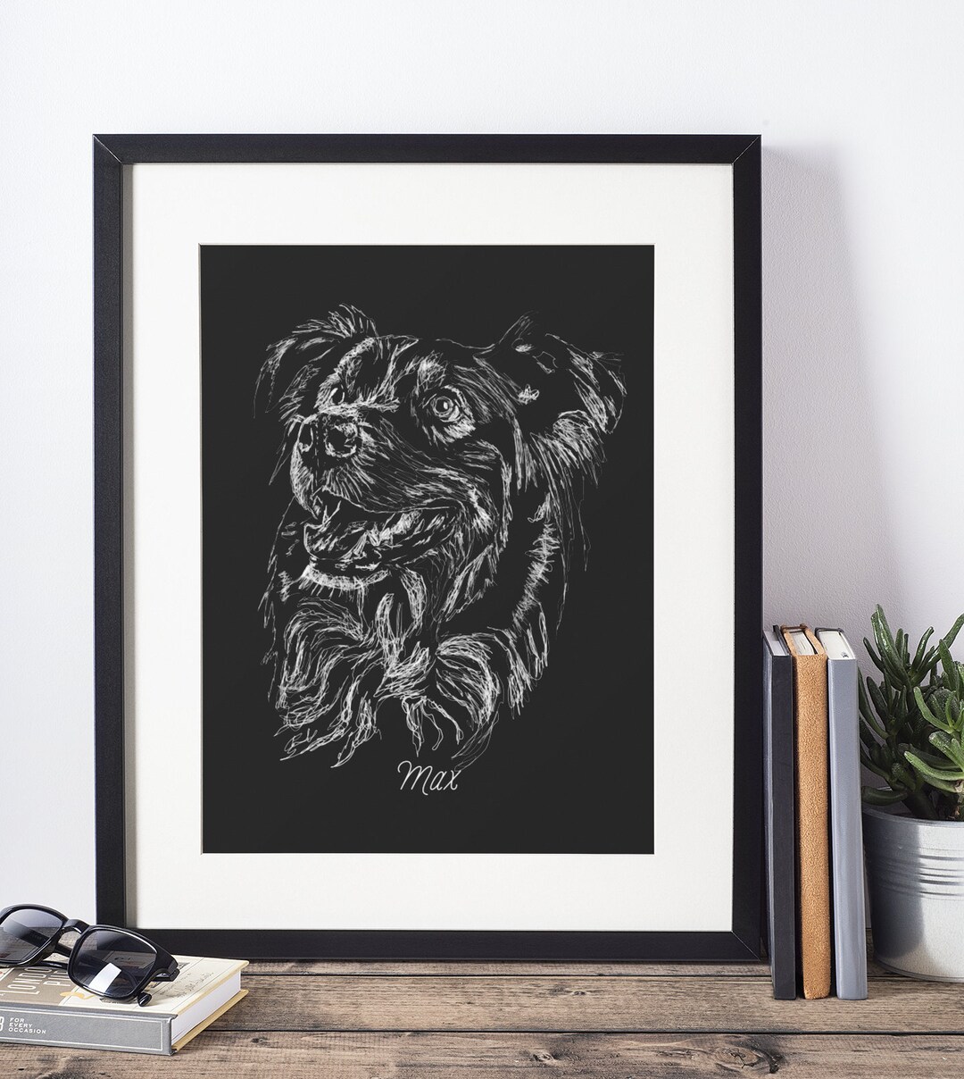 Custom Digital Line Drawing Pet Portrait Custom Cat Portrait ...