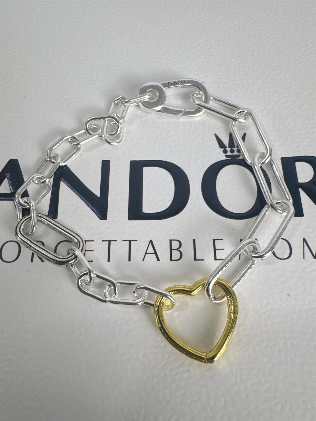 Gift Box Brand New Genuine Pandora ME Two-tone Heart Openable Link ...