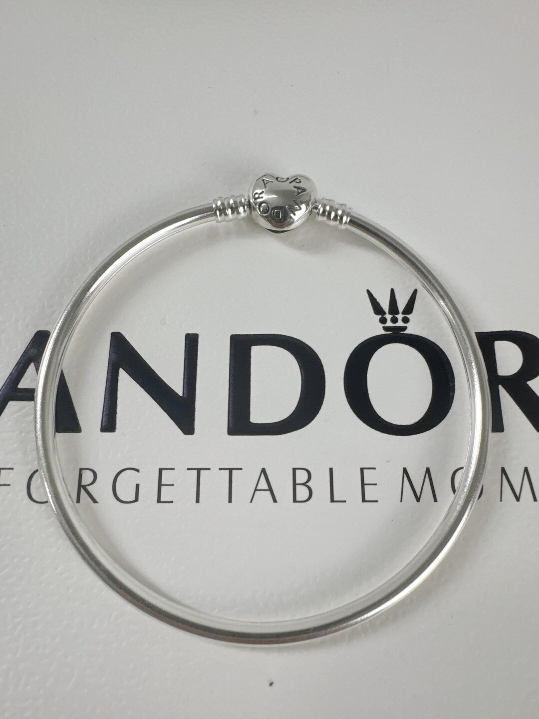 Gift Box Brand New Genuine Pandora Moments Heart Clasp Bangle,fit S925 ...