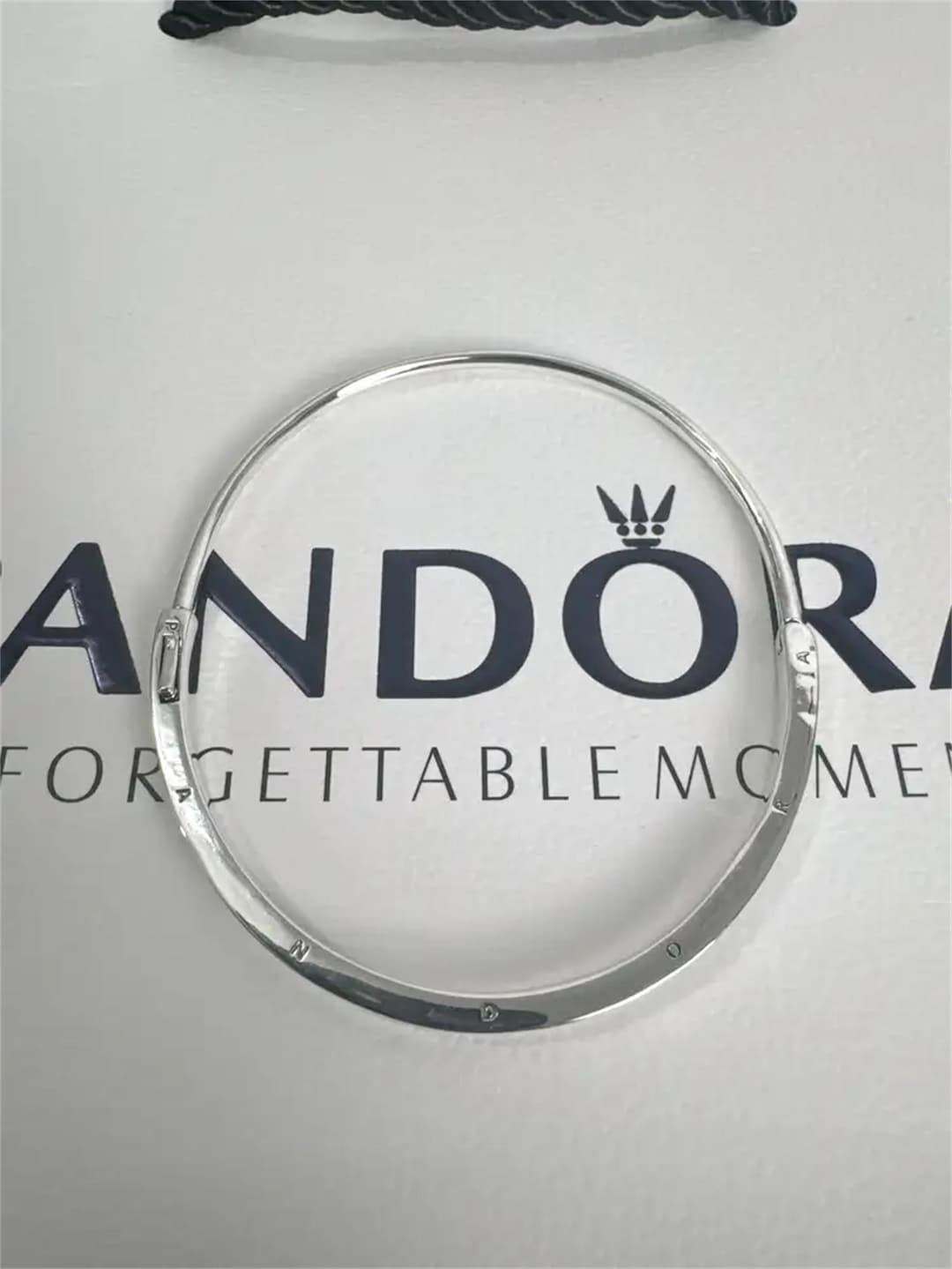 Gift Box Brand New Genuine Pandora Signature I-D Pavé Bangle,fit S925 ...