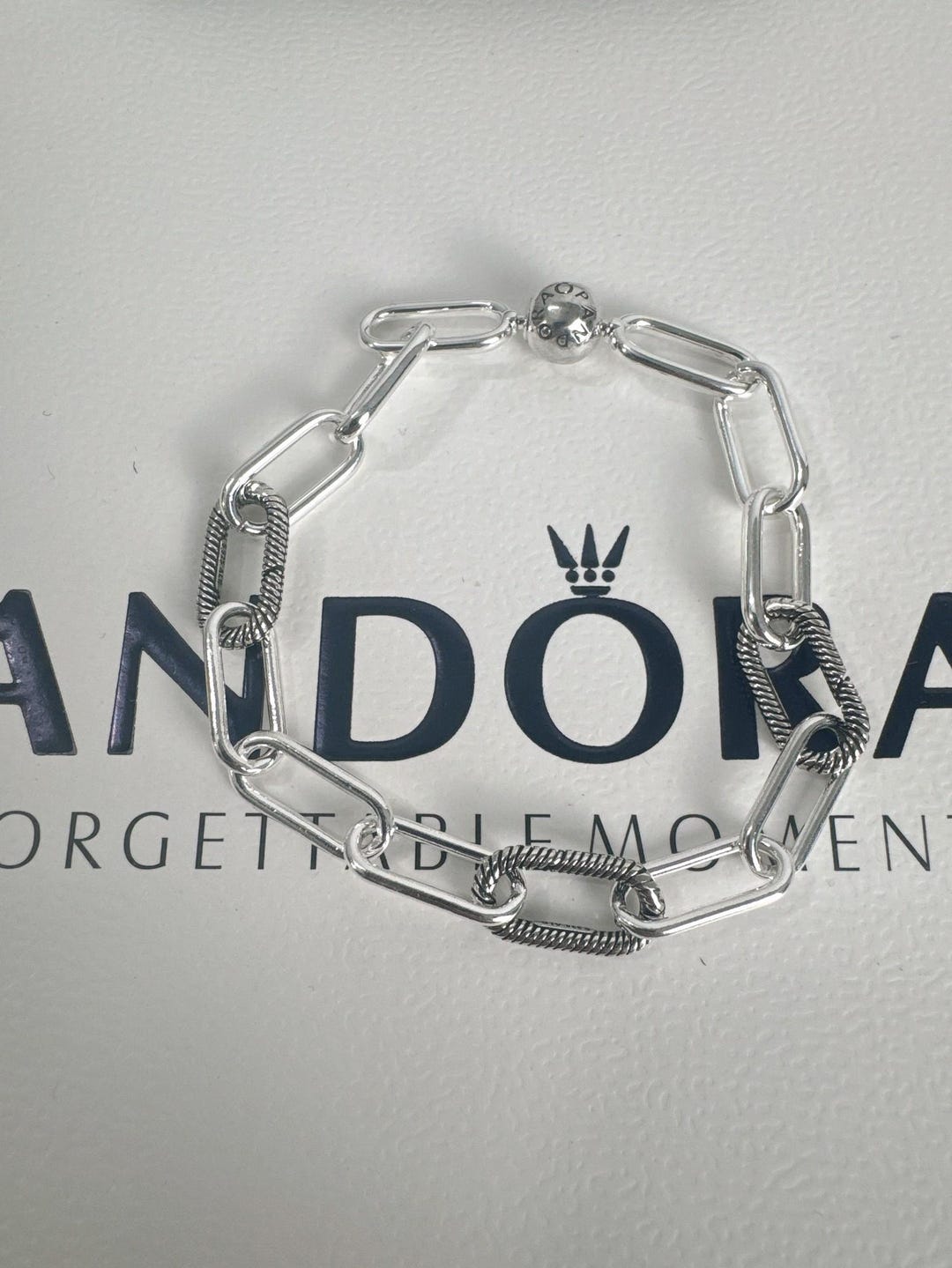 Gift Box Brand New Genuine Pandora ME Medium Circle Chain Bracelet ...