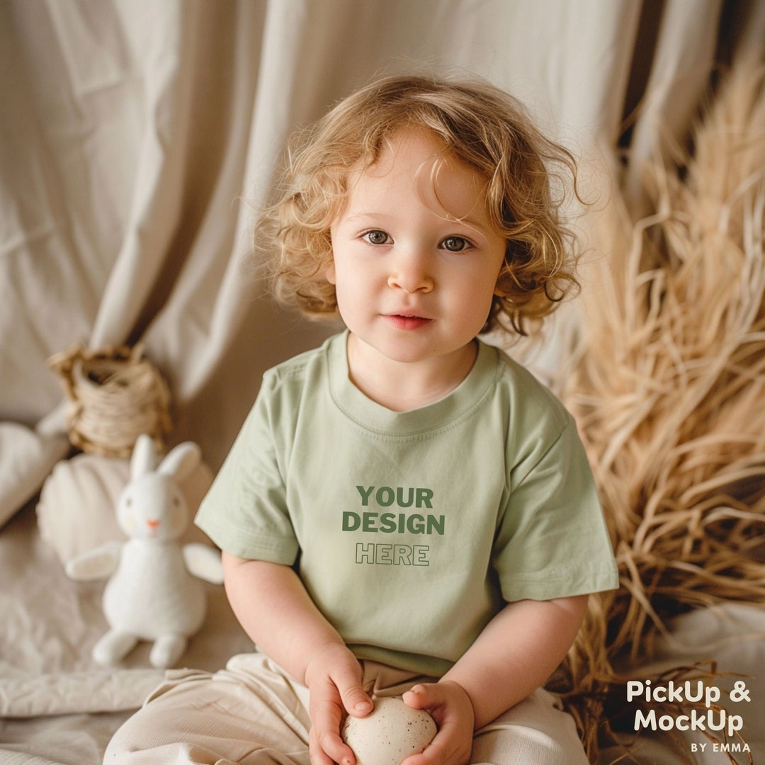 Heather Stone Bella Canvas 3001T Kids T-shirt Mockup, Cute Boy T-shirt ...