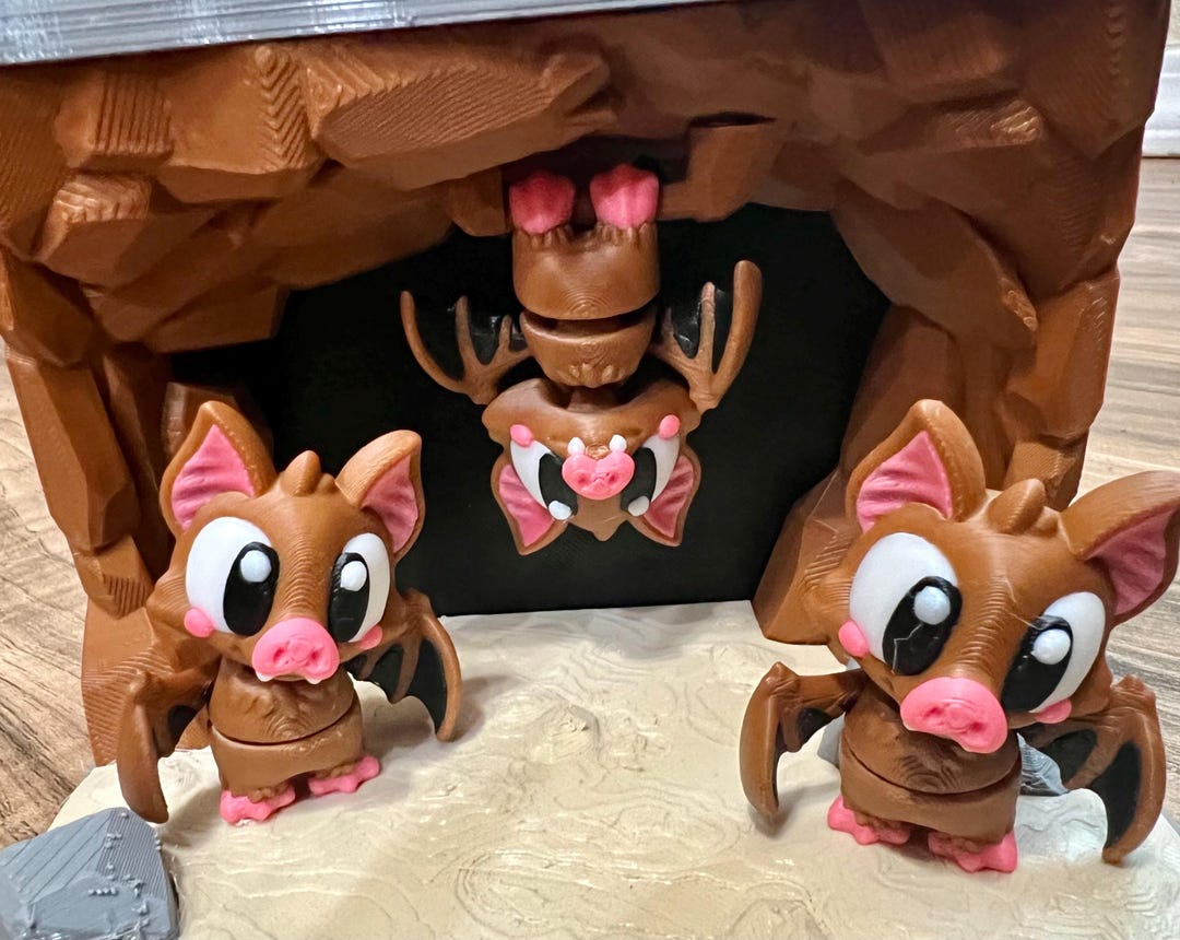 3D Printed Bats in a Cave - Adopt a Pet - Halloween - Etsy
