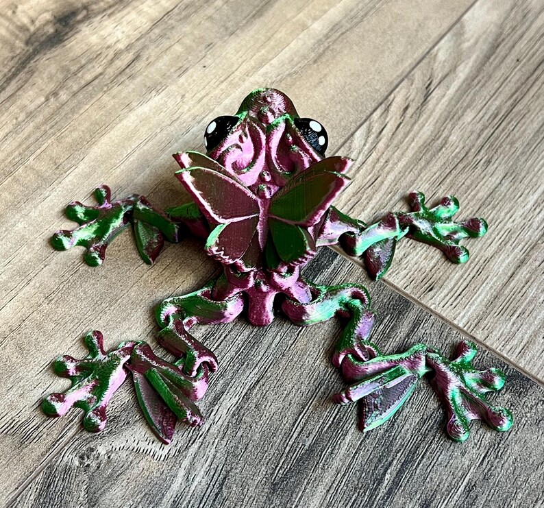 3D Printed Flutter Frog - Etsy