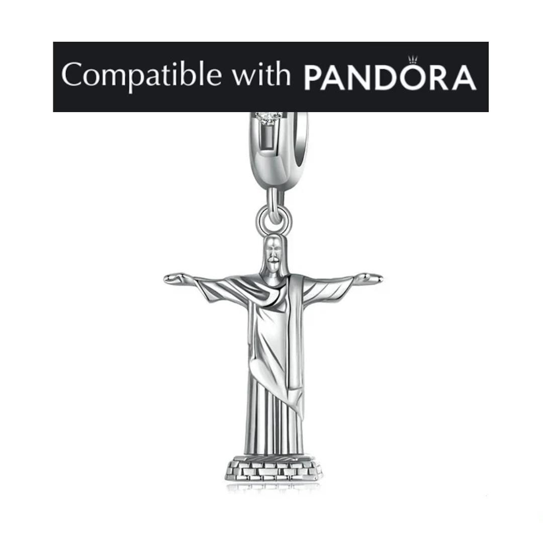 Jesus Christ Charm, Christian Pendant Handcrafted Sterling Silver ...