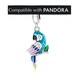 Parrot Charm, Bird Charm and Pendant, Handcrafted Sterling Silver ...