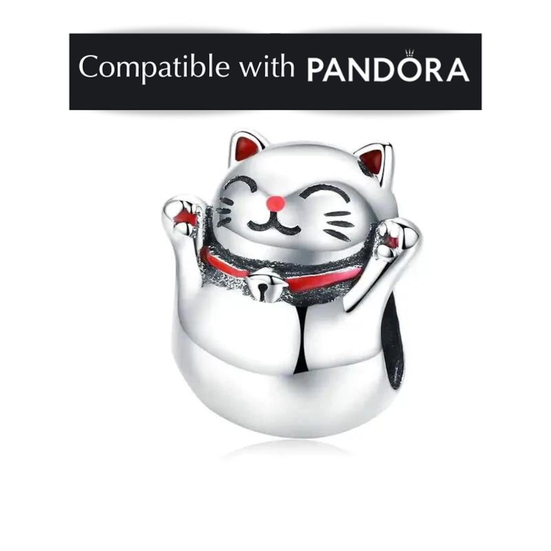 Japanese Cat Charm, Maneki Neko Charm, Handcrafted Sterling Silver ...