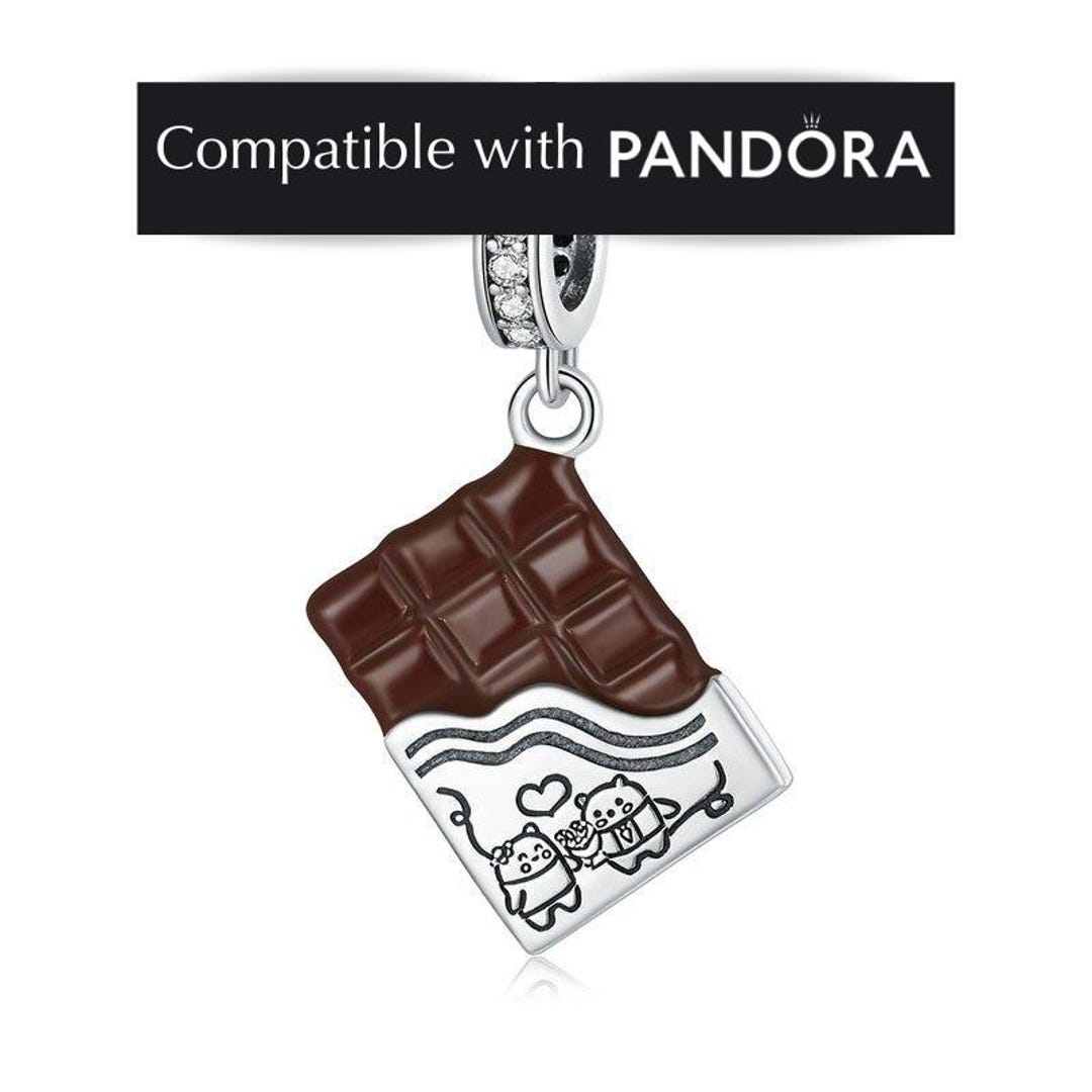 Chocolate Bar Charm, Handcrafted Sterling Silver Charms for Pandora ...