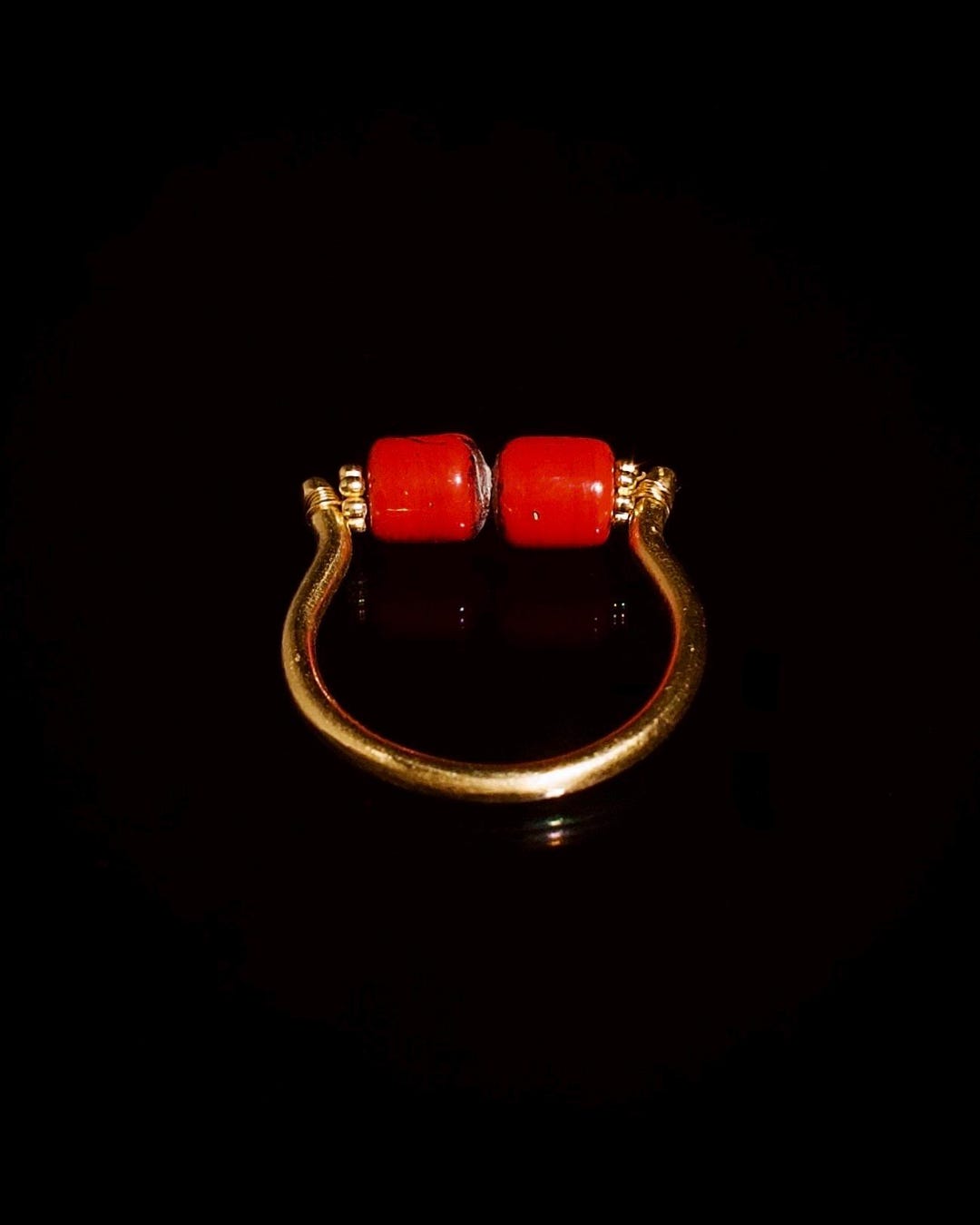 Ancient Rome Ring | With Authentic Red Roman Glass Pearl | Roman Style ...
