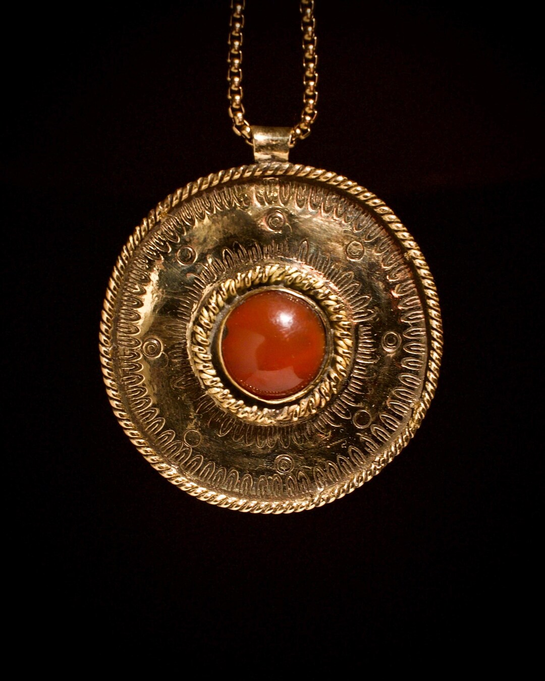 Ancient Etruscan Pendant, Helios King Talisman, Made of Brass With ...