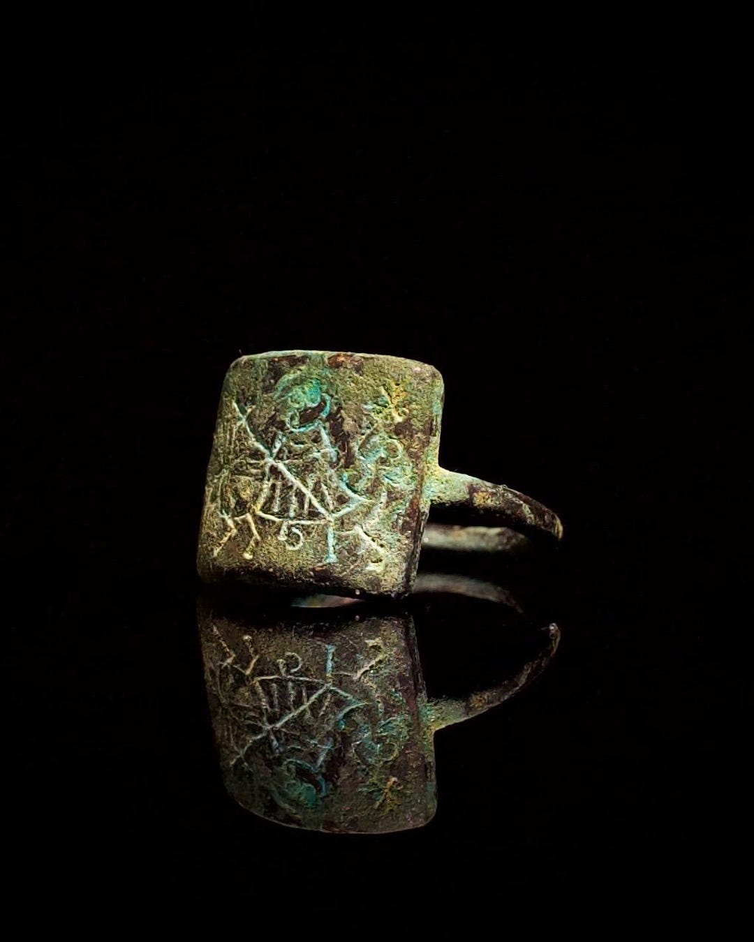 Antique Byzantine Ring From the Crusades Era, Beautiful Engraving ...