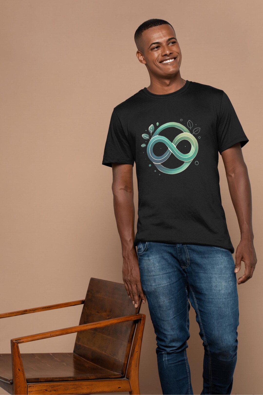 Eco-friendly Infinity Symbol T-shirt Sustainable Nature-inspired Design ...
