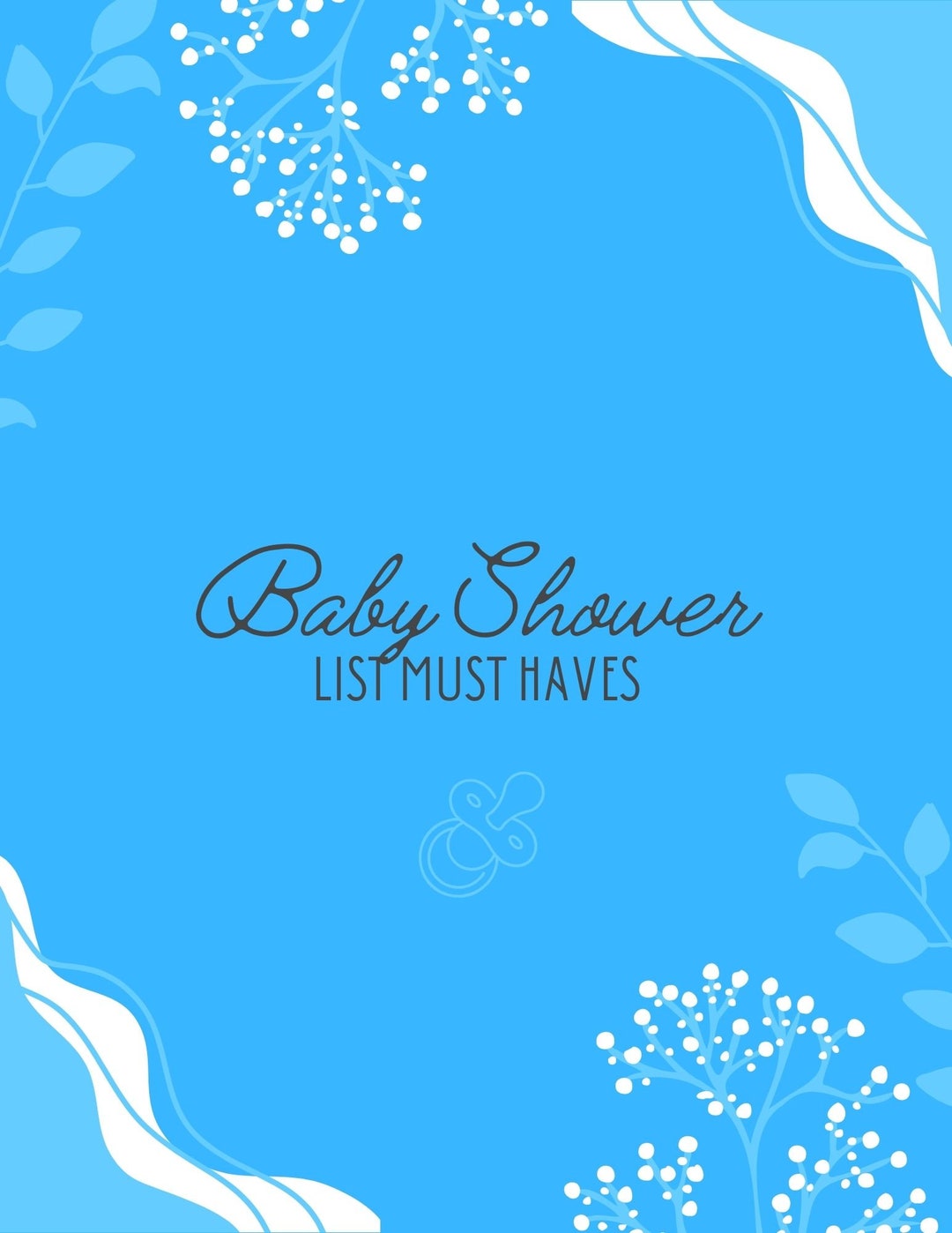 Baby Boy Baby Shower Checklist Baby Shower Must Haves Baby Shower Games ...