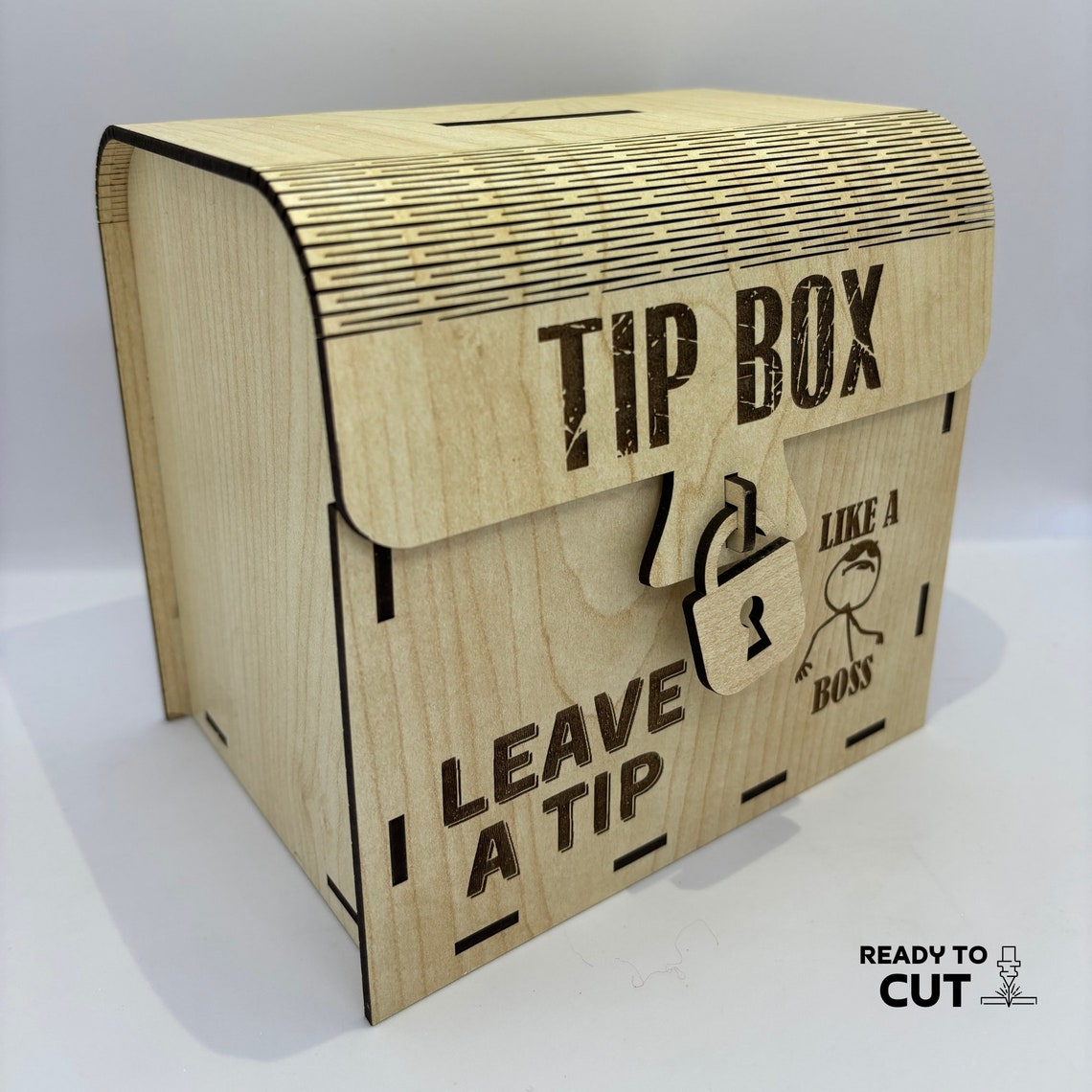 Laser Cut Tip Box Design: Piggy Bank Vector File (SVG DXF CDR) - Etsy