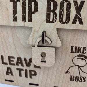 Unique Tip Box Piggy Bank Laser Cut Design - Perfect for Small Business ...