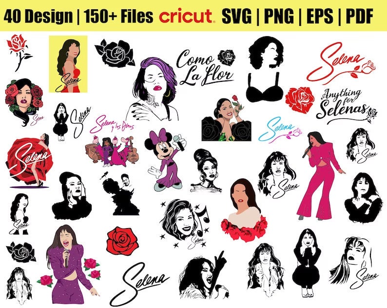 Selena Quintanilla Svg File Set, SVG Bundle LAYERED Cricut Files ...