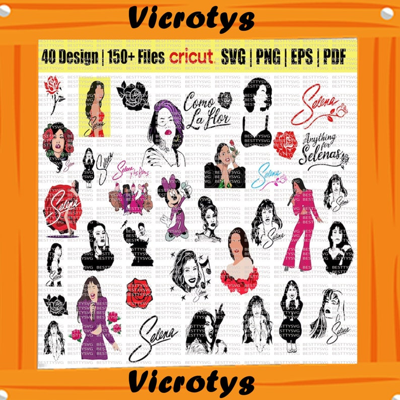 Selena Quintanilla Svg File Set, SVG Bundle LAYERED Cricut Files ...