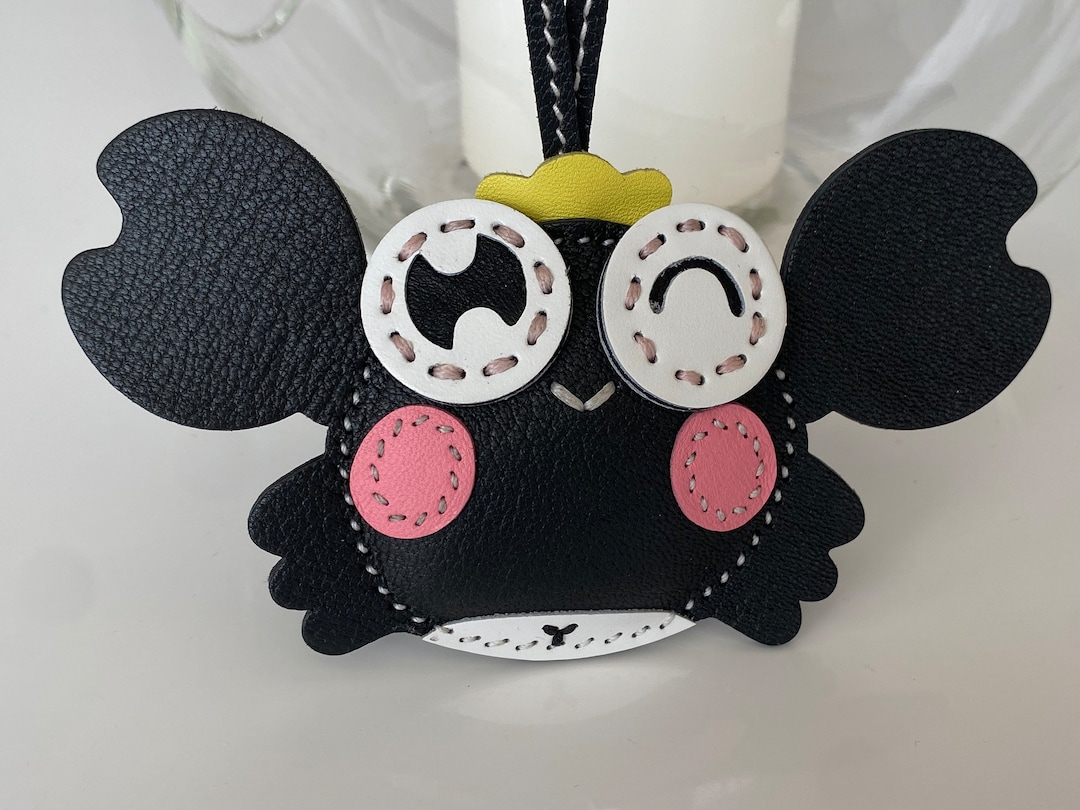 Genuine Epsom Leather Bag Charm Purse Pendant Accessory Luxury Gift ...