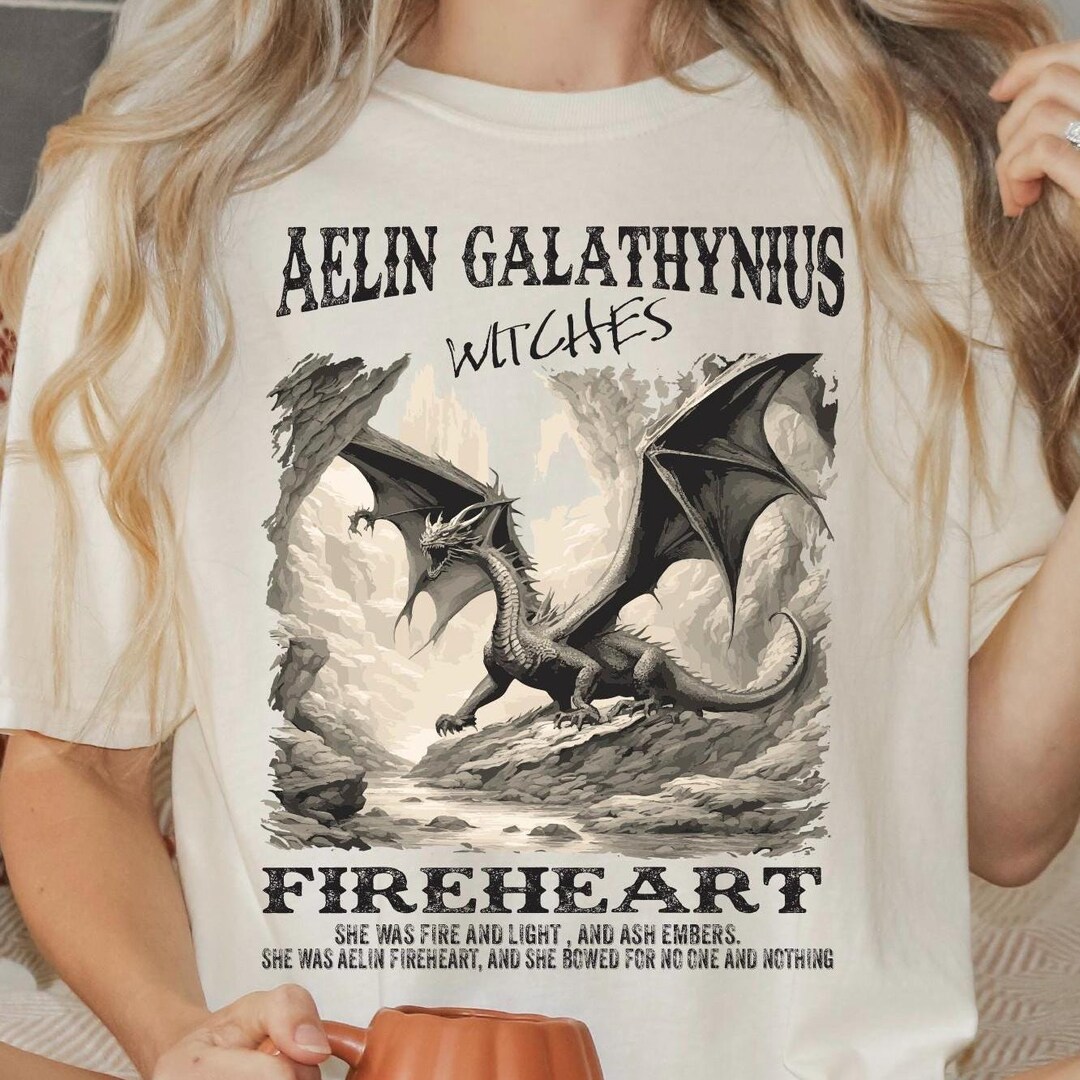 Fireheart Dragon T-shirt: Aelin Galathynius, Throne of Glass Merch - Etsy