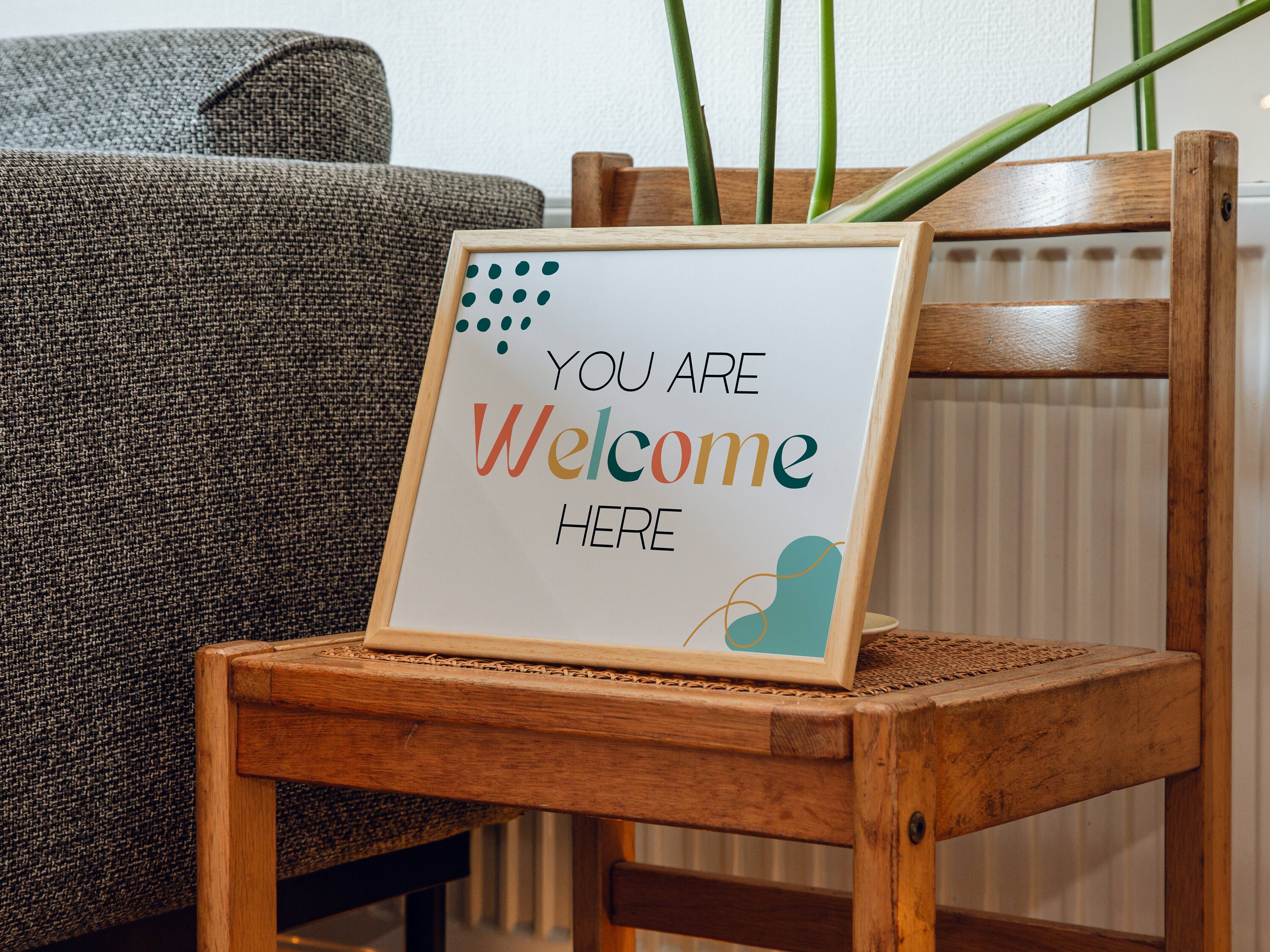 You Are Welcome Here Print All Are Welcome Sign, Safe Space, Therapist ...