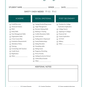 Counseling Progress Notes - School Counseling, Documentation, Digital ...