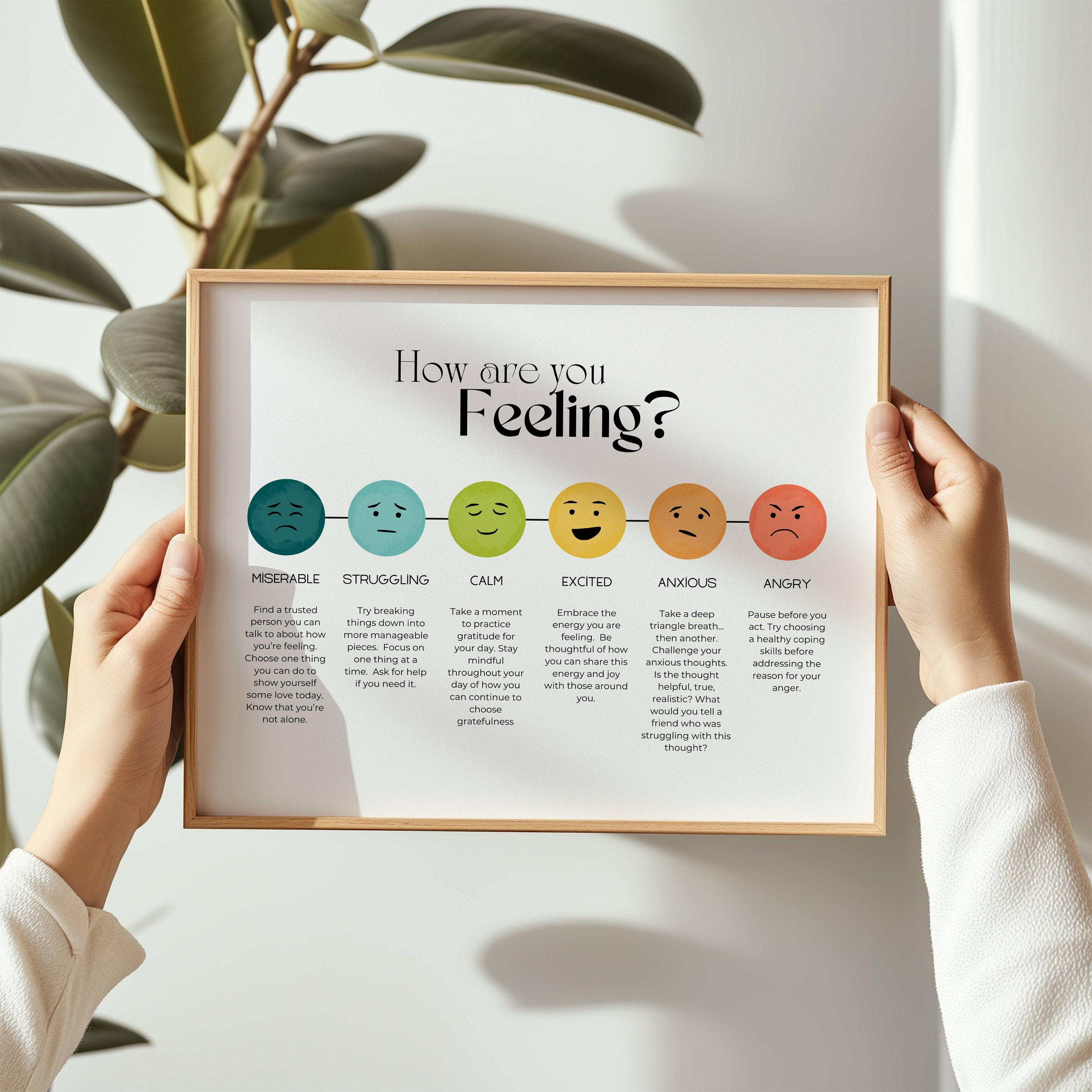 Mood Meter Print Feelings Thermometer, Feelings Chart, Calm Down Corner ...