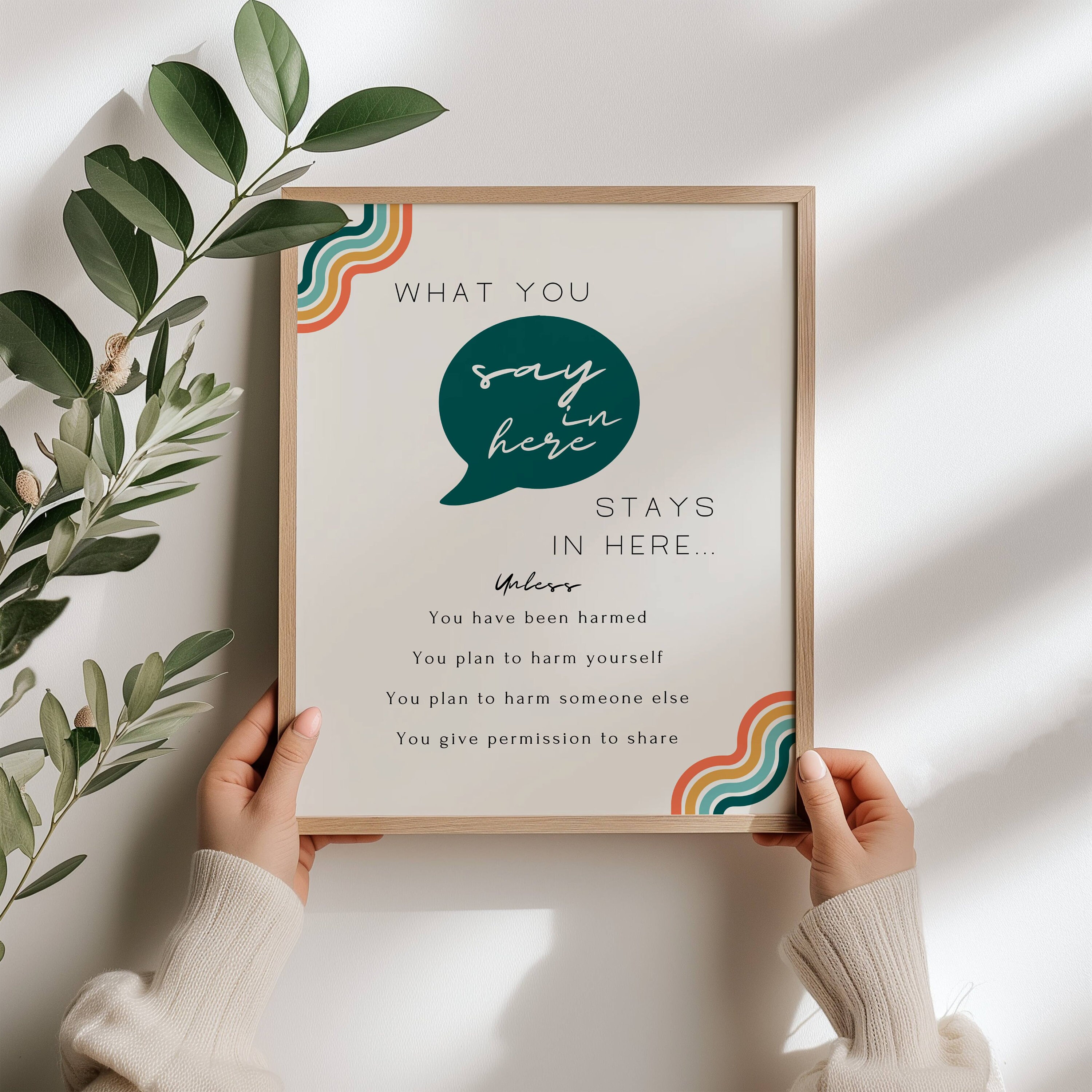 Mandated Reporter Print - School Counseling Office Decor - Therapy ...